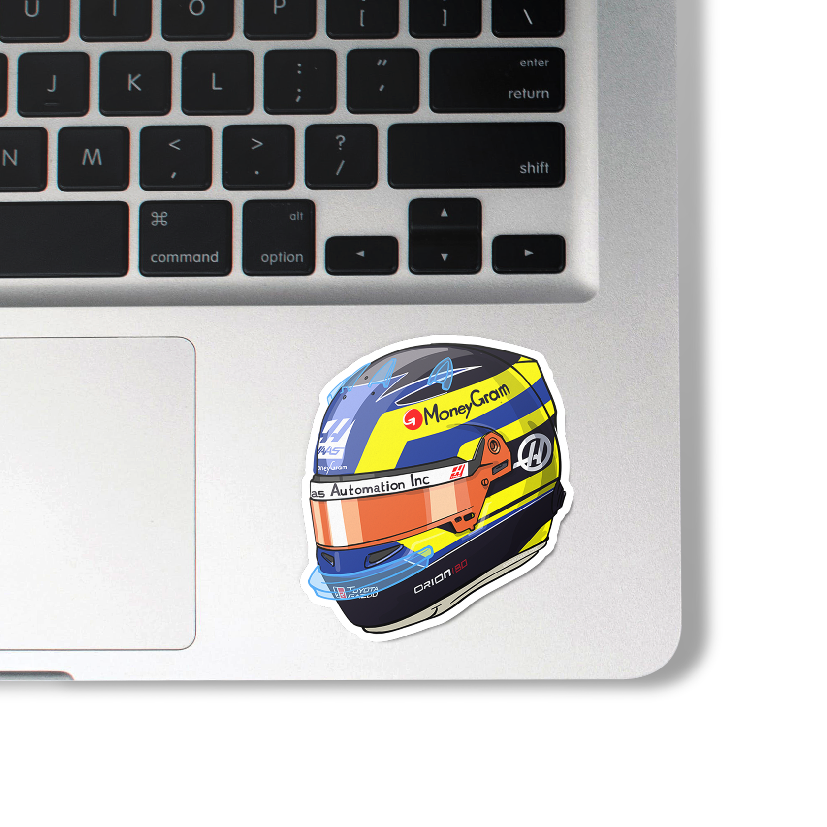 Oliver Bearman 87 HAAS Helmet – Grid Sticker