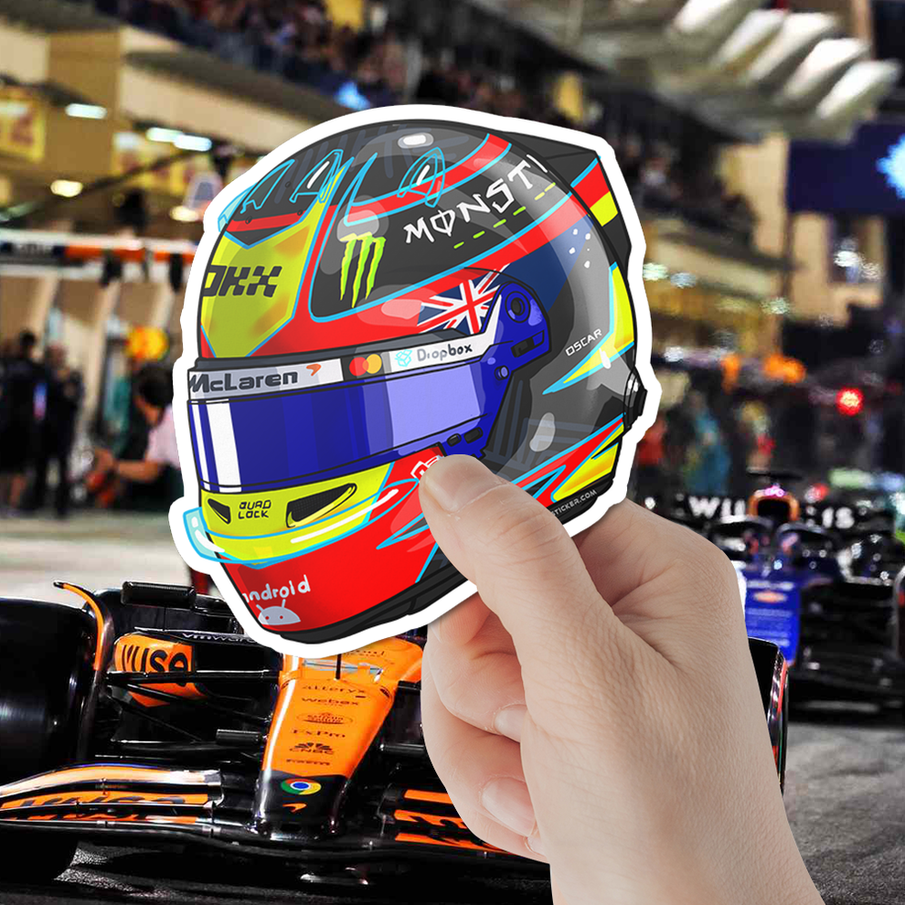 Oscar Piastri 81 McLaren Helmet – Grid Sticker
