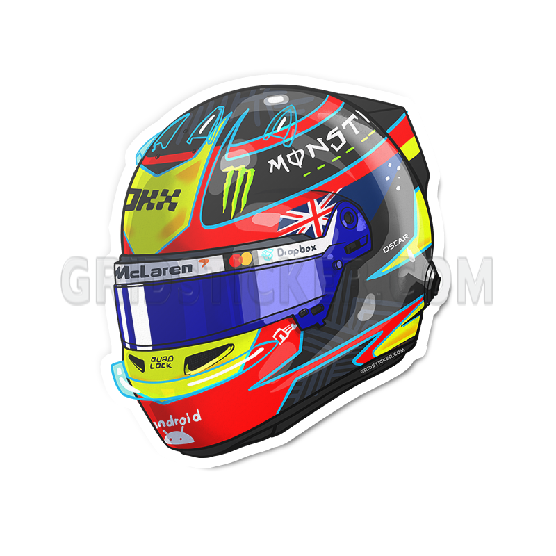 Oscar Piastri 81 McLaren Helmet – Grid Sticker