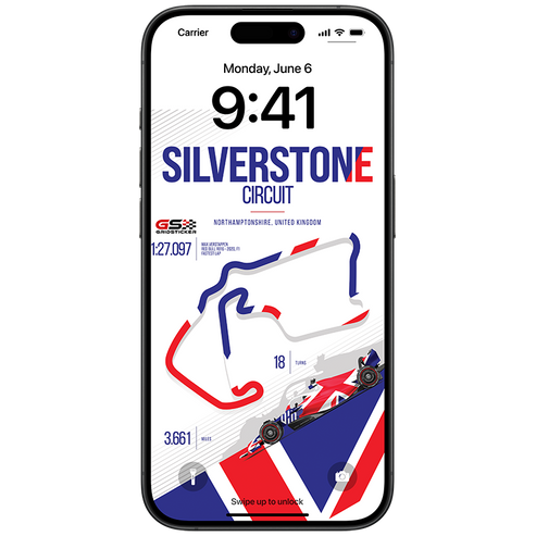 F1 Circuit Silverstone GB Wallpaper – Grid Sticker